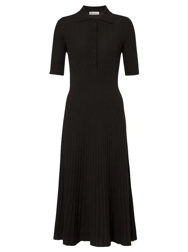 Arch4 Elloren Cashmere Polo Dress Brownwood - Brown
