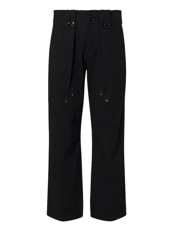 Isabel Marant Étoile Amandine Pleated Cotton-blend Straight Pants - Black