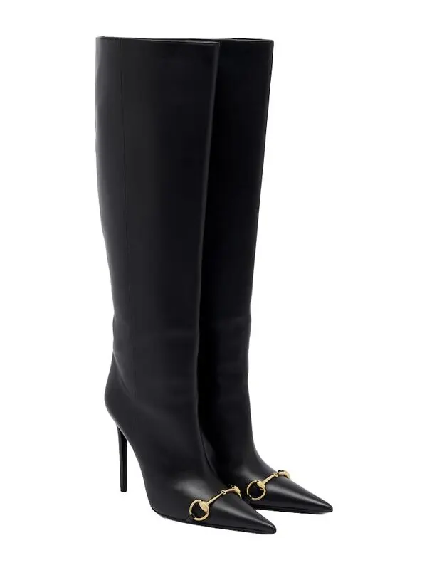 Gucci Donna Horsebit Knee-high Boots - Black