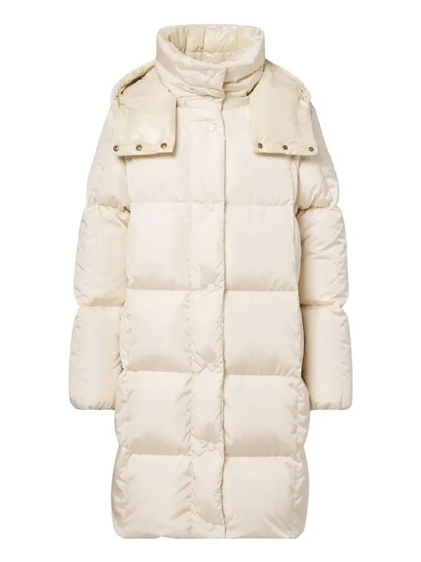 Moncler Hooded Down Coat - White