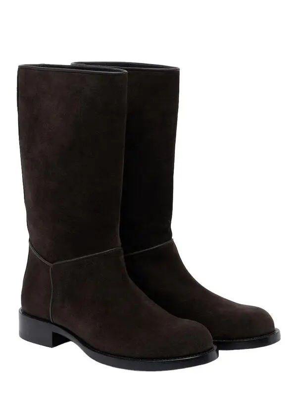 THE ROW Nobilis Suede Knee-high Boots - Brown