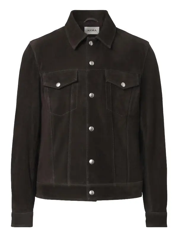 ARMA Suede Blouson Jacket - Black