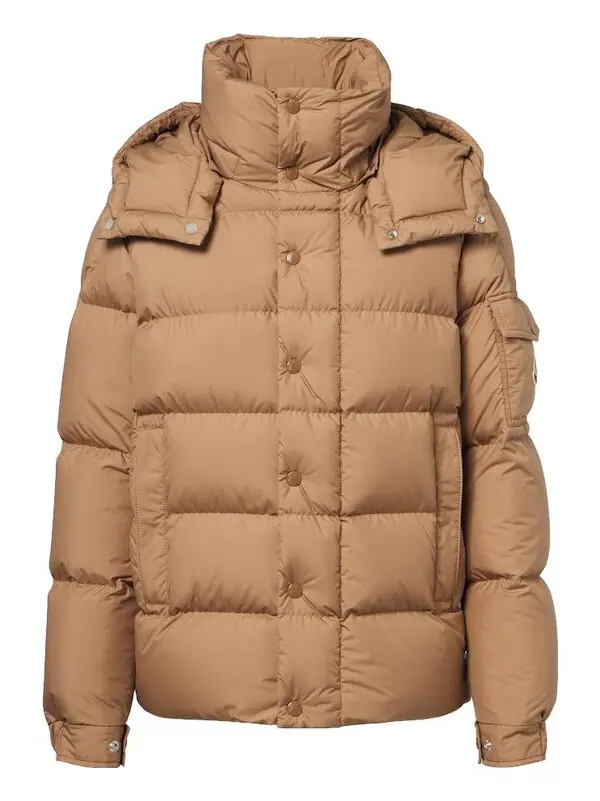Moncler Maya 70 Hooded Down Jacket - Beige