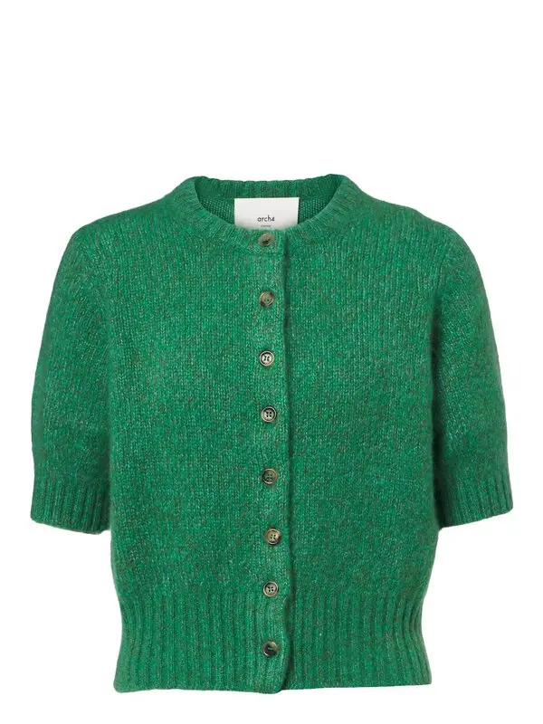Arch4 Rome Cashmere And Silk Cardigan - Green