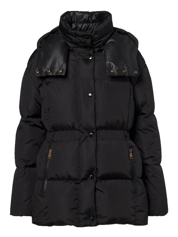 Moncler Agneux Hooded Down Jacket - Black