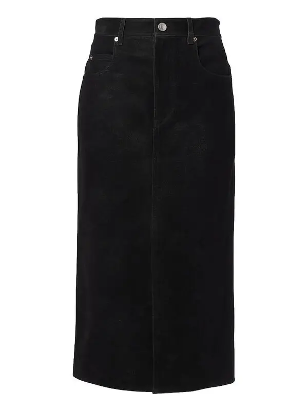 MARANT ETOILE Bisane Midi Skirt - Black