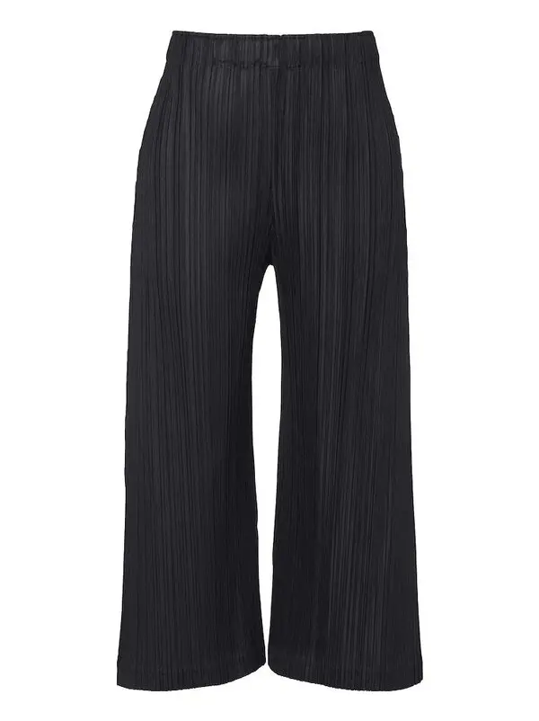 Issey Miyake Pleated Wide-leg Pants - Black