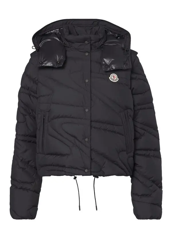 Moncler Leona Hooded Down Jacket - Black