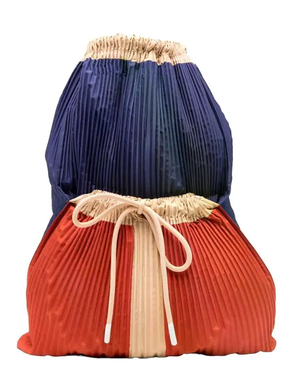 MULTITUDES BAGS Plissé-detail Drawstring Backpack - Blue