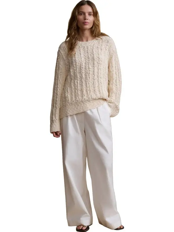 Jenni Kayne Sunset Crewneck Top - Cream