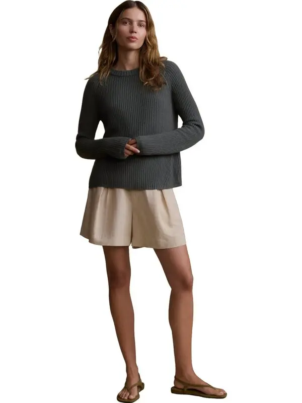 Jenni Kayne Cashmere Fisherman Sweater - Green