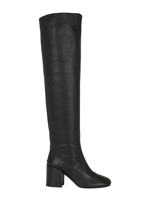 Dries Van Noten Over The Knee Full Shaft Boots - Black