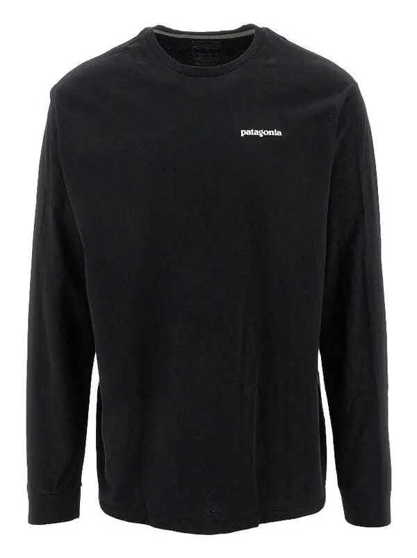 Patagonia P-6 Logo' Long-leeved T-hirt - Black