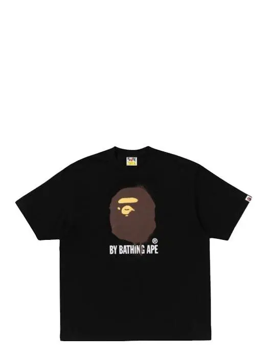 A BATHING APE Spray Print Bathing Ape Relaxed Fit T-shirt - Black