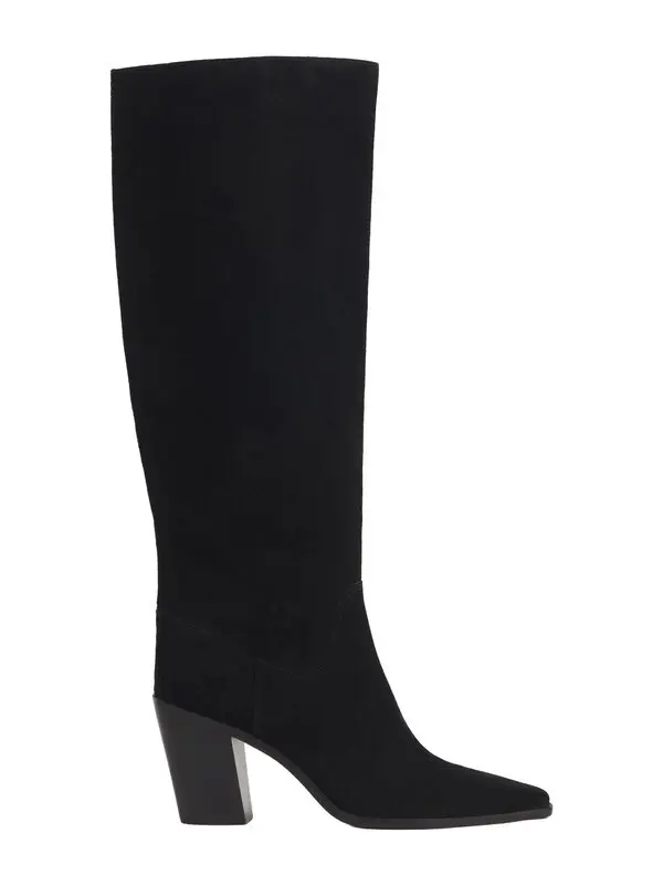 REFORMATION Dominique Suede Knee-high Boots - Black