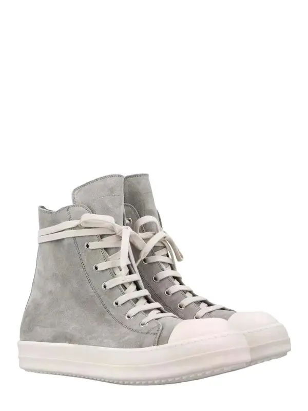 Rick Owens Suede Lace-up High-top Sneakers - Grey