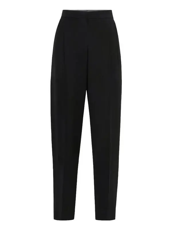 Brunello Cucinelli Viscose And Virgin Wool Tuxedo Trousers - Black