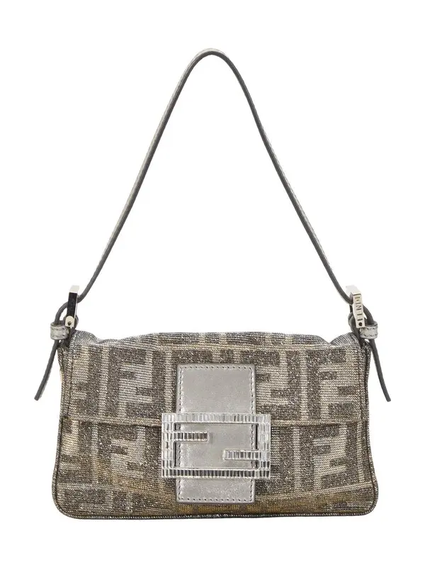 Fendi Metallic Lurex Baguette Bag - Silver