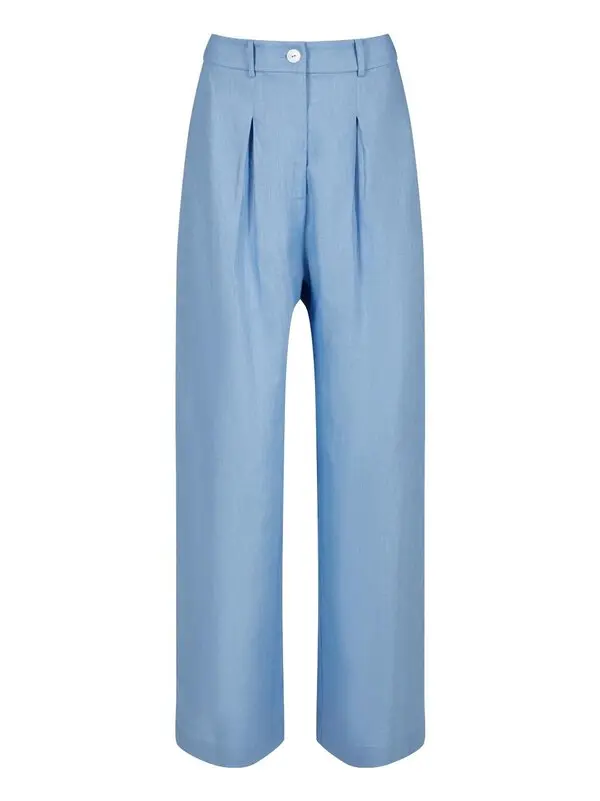 SHIKANZY Kamla Wide Leg Pants - Blue