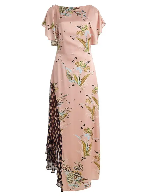 Staud Fawn Stretch-silk Maxi Dress - Pink