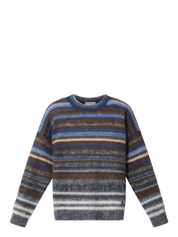 Isabel Marant Étoile Scolan Mohair Striped Crew Neck Sweater - Midnight