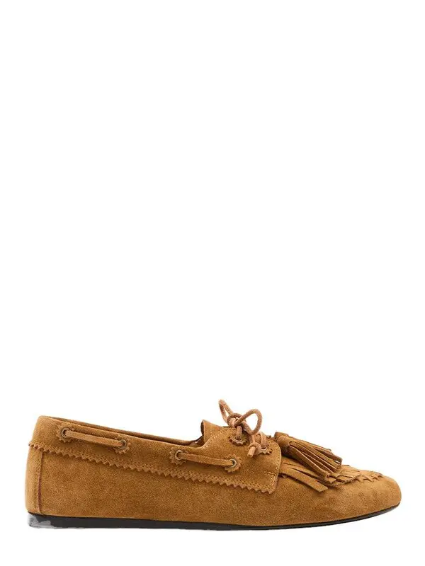 Isabel Marant Étoile Suede Loafers With Tassel And Fringe Detailing - Brown