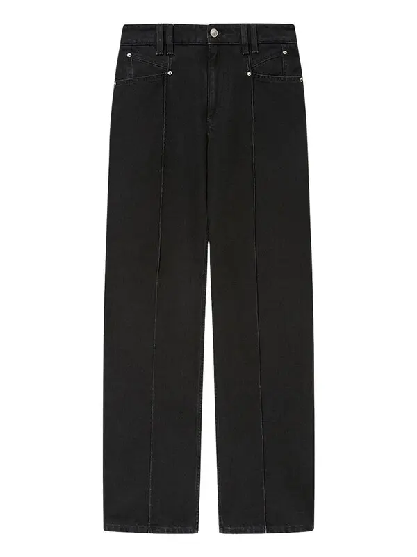 Isabel Marant Étoile Drolane Straight Leg Jeans - Black