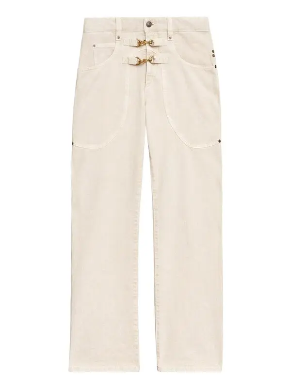 Isabel Marant Étoile Brinley Straight Leg Jeans - Ecru