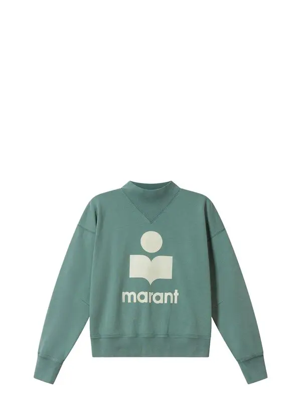 ETOILE Moby Cotton Logo Sweatshirt - Sage/ecru