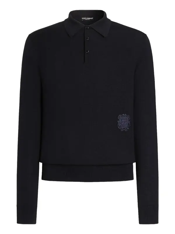 Dolce & Gabbana Virgin Wool Polo - Blue