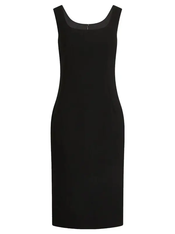 Dolce & Gabbana Virgin Wool Sheath Dress - Black