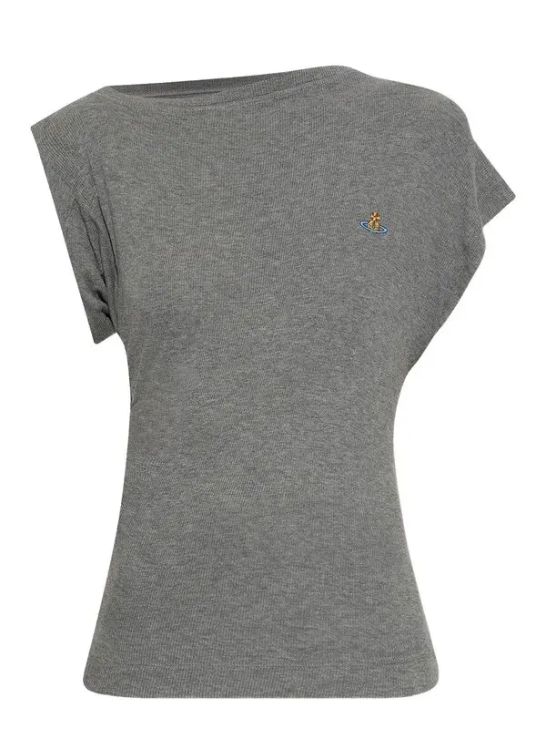 VIVIENNE WESTWOOD Hebo" Ribbed Top - Grey