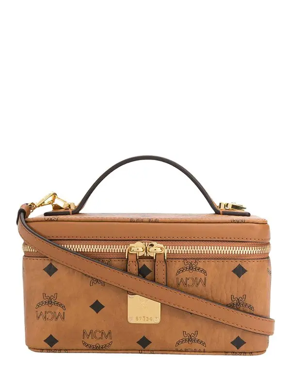 Mcm Aren Vi Mini Crossbody Bag 'cognac - Tan