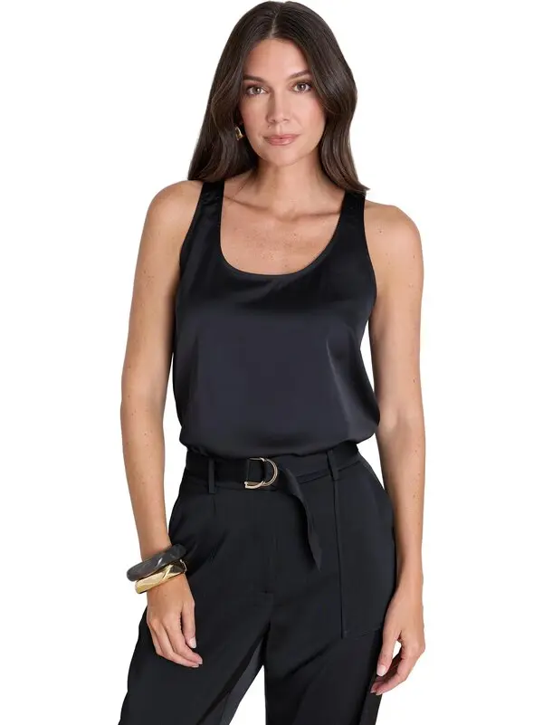 THE NOLI SHOP Kay Silk Top - Black
