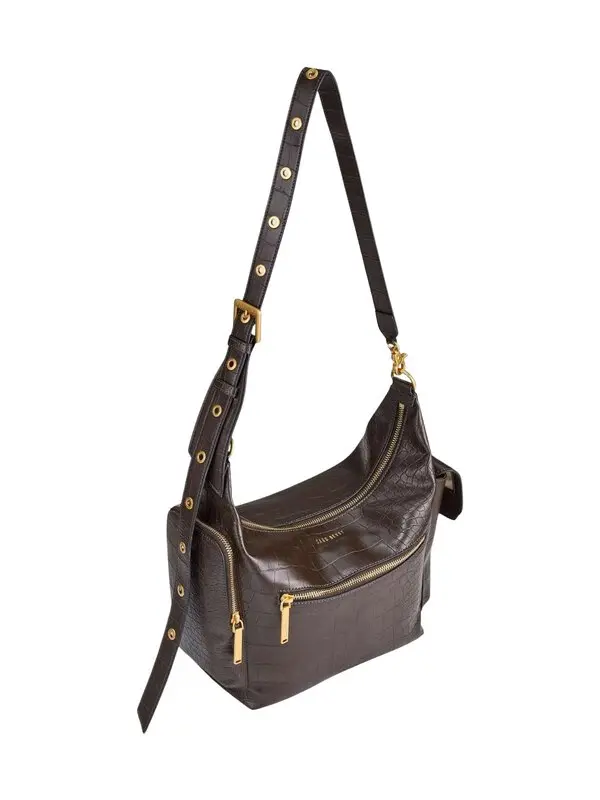 SANS BEAST Hybrid Handbag Ganache Croco - Brown