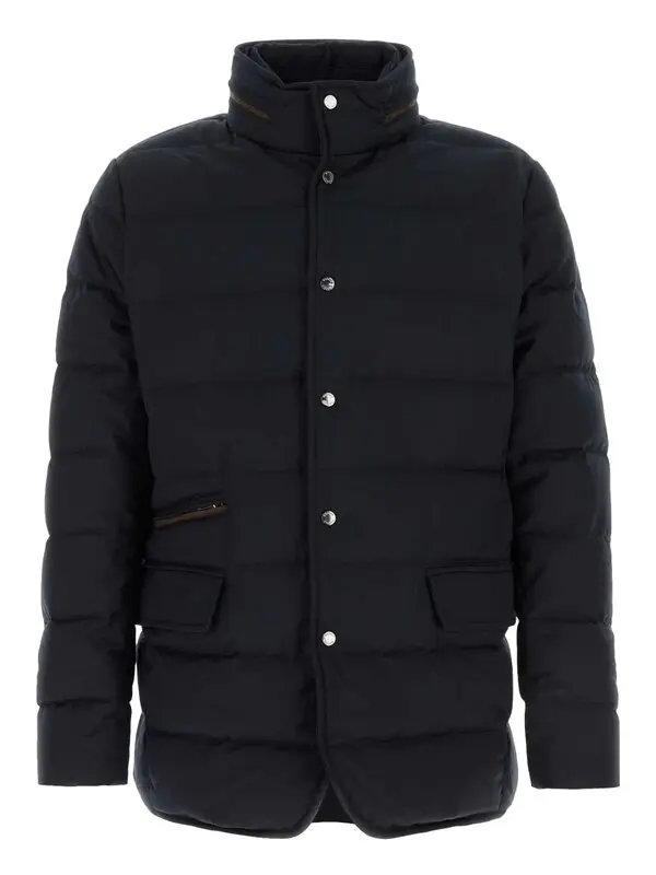 MOORER Down Jacket In Polyester Blend - Blue