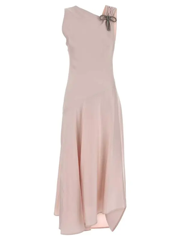 JIL SANDER Sleeveless Satin Slip Dress - Pink