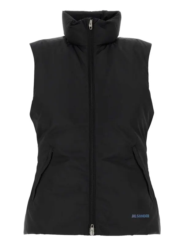 JIL SANDER Sleeveless Padded Jacket - Black