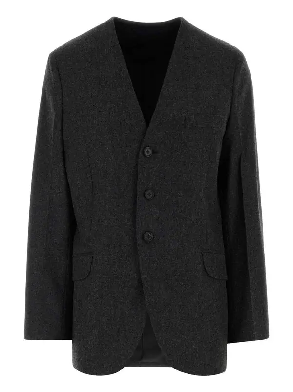 JIL SANDER Wool Blazer - Grey
