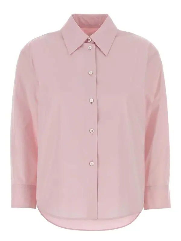 JIL SANDER Cotton Poplin Button-up Shirt - Pink