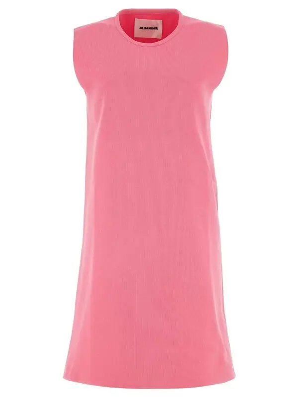 JIL SANDER Fluo Polyester Mini Dress - Pink