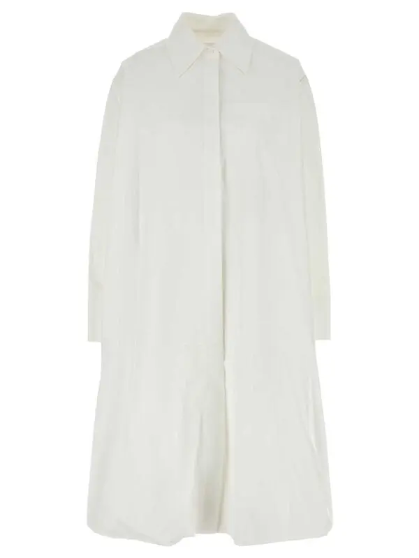 JIL SANDER Poplin Shirt Dress - White