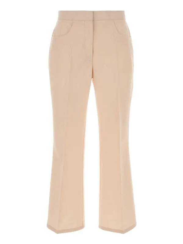 JIL SANDER Lightweight Wool Tailored Trousers - Pink