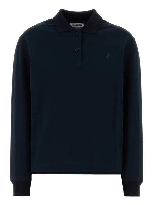 JIL SANDER Piqué Polo Shirt - Black