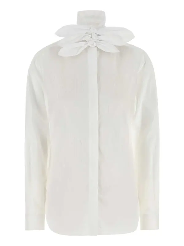 Moschino Embroidered Striped Cotton Shirt - Stripped