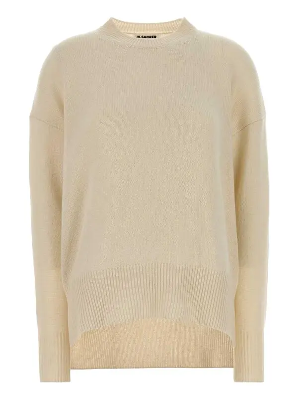 JIL SANDER Oversize Cashmere Sweater - White