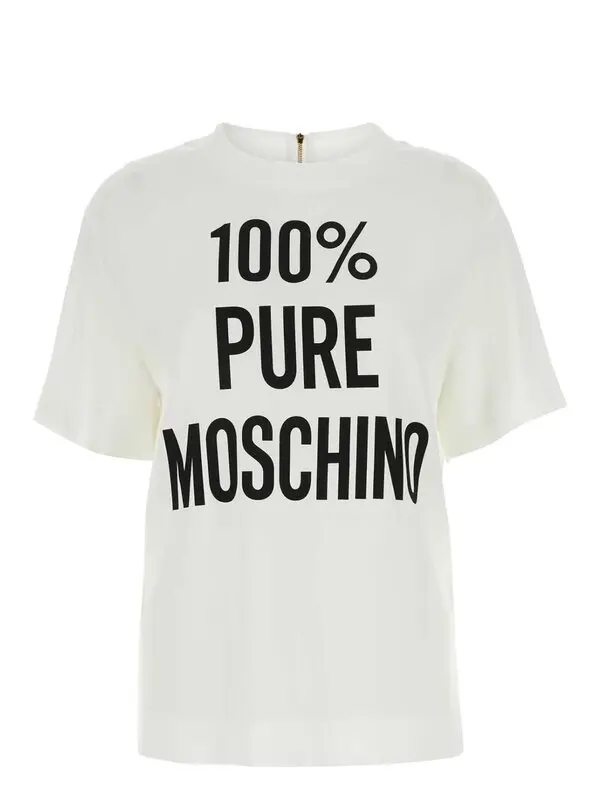 Moschino 100% Pure " Crepe T-shirt - White