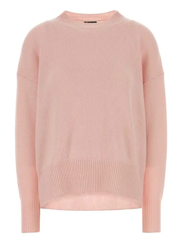 JIL SANDER Oversized Cashmere Crewneck Sweater - Pink