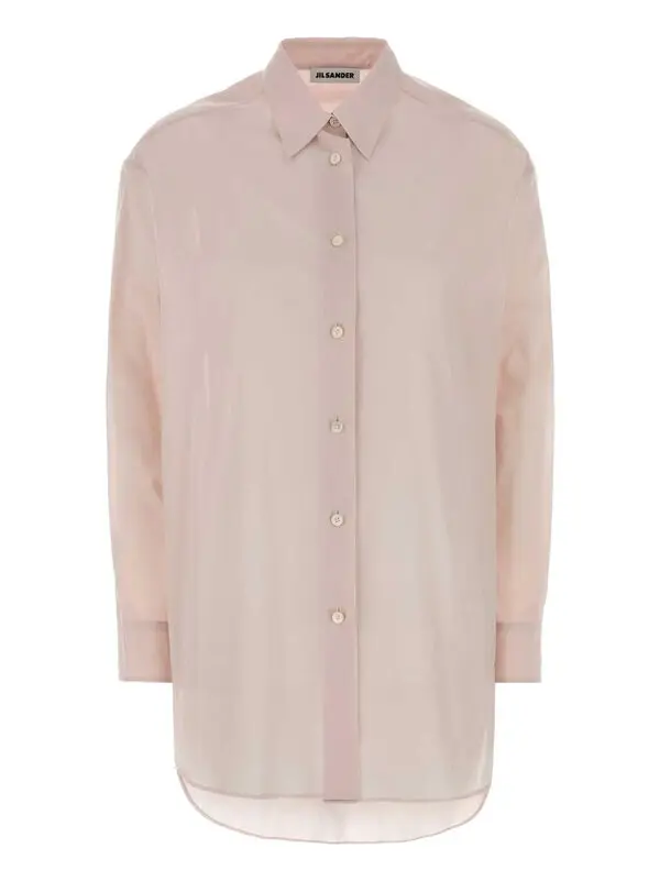 JIL SANDER Lightweight Cotton Muslin Shirt For - Pink