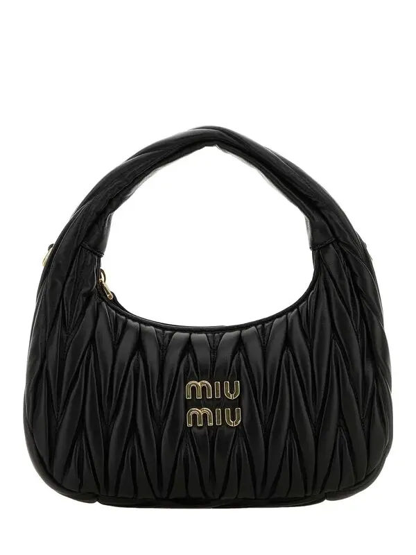 Miu Miu Nappa Leather Wander Mini Handbag - Black